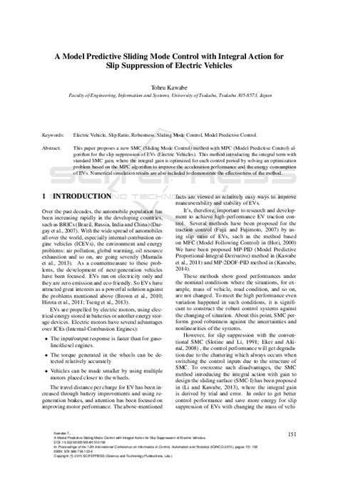 Pdf A Model Predictive Sliding Mode Control With Integral Action For
