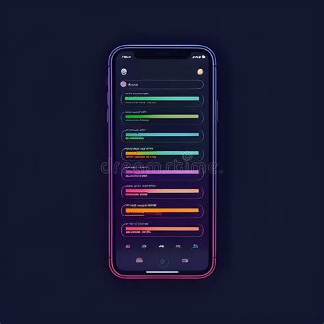 Mobile App Building With Colourful Html Code On Dark Background Generated By Ai Stock