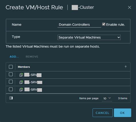vmware vsphere vm placement rules the tech journal