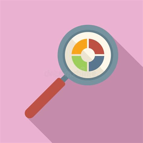 Segment Market Icon Flat Vector Customer Chart Stock Vector