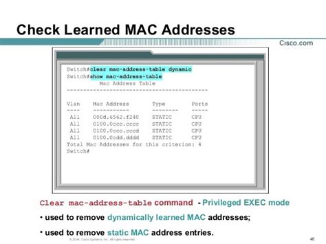 How To Show Mac Address Table On Cisco Switch Mazwhich