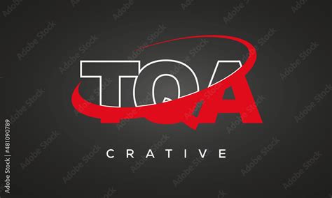 Tqa Creative Letters Logo With 360 Symbol Vector Art Template Design