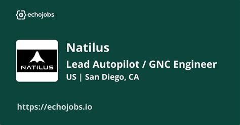 Natilus Is Hiring Lead Autopilot Gnc Engineer San Diego Ca Us C