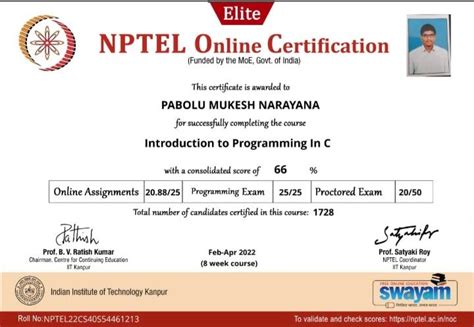 pabolu mukesh narayana on linkedin nptl c problemsolving