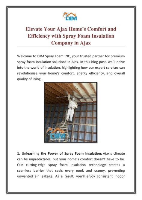 Ppt Elevate Your Ajax Homes Comfort And Efficiency With Spray Foam