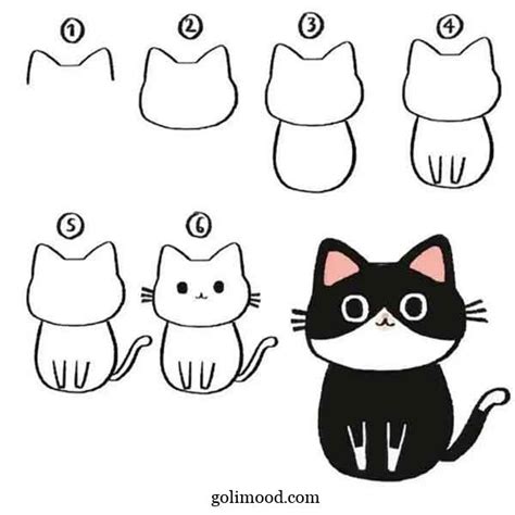 نقاشی کودکانه گربه 2025؛ گلچین بهترین طرح های فانتزی بانمک کیوت با مداد