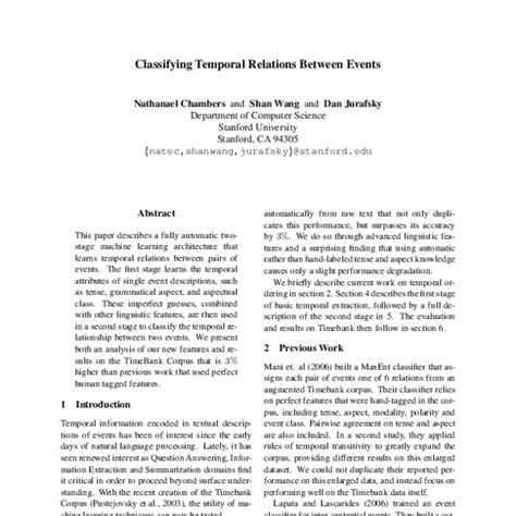 Classifying Temporal Relations Between Events Acl Anthology