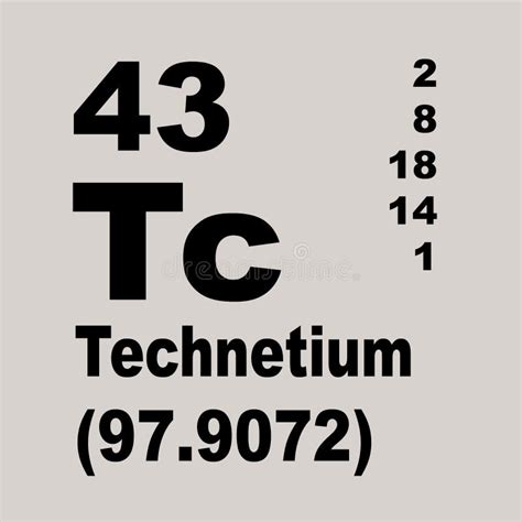 Periodic Table Of Elements Technetium Stock Illustration Illustration Of Technetium Periodic