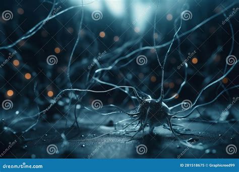 3d Illustration Of A Neuron In The Brain Concept Of Neurons And