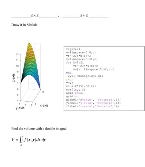 Solved Volume With Double Integral Use A Double Integral And Chegg Com