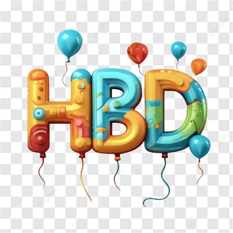 3d 풍선 스타일 Hbd 글꼴 폰트 Hbd Hbd 3d Png 일러스트 및 이미지 에 대한 무료 다운로드 Pngtree
