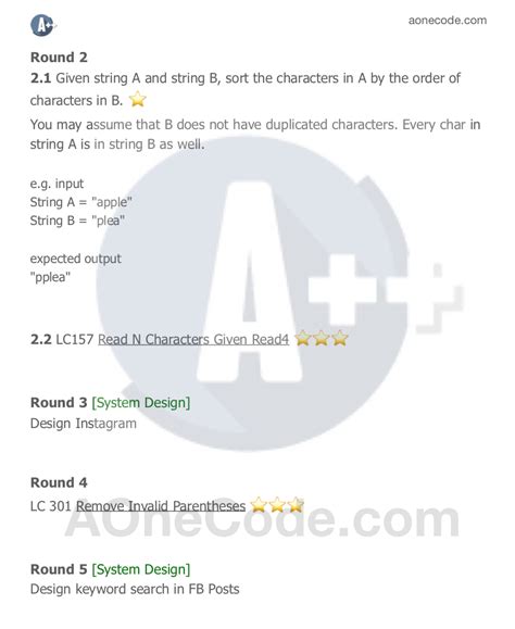 Facebook Onsite Interview Questions I