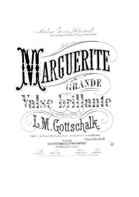 Marguerite Op 76 Gottschalk Louis Moreau Imslp