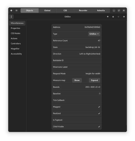 Using The Gtk Inspector To Track Down Cause Of Unwanted Extra Width Platform Gnome Discourse