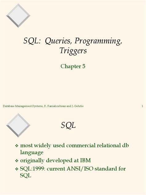 sql queries programming triggers database management systems r