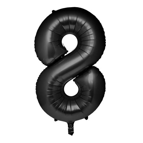 Buy Large 34 Inch Black Foil Helium Number 8 Balloon Delivered