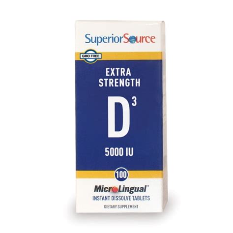 Superior Source Extra Strength Vitamin D3 5,000 IU, MicroLingual ...