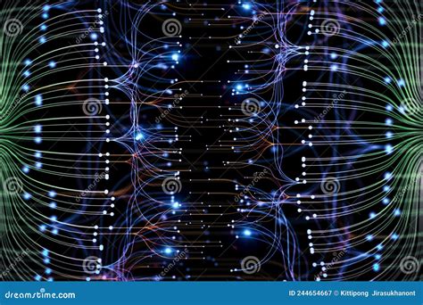 Big Data Visualization Digital Data Threads Plot Network Stock Illustration Illustration Of