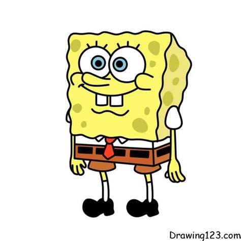 Drawing Spongebob Sponge Step 10 3