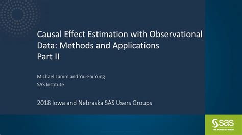 Ppt Causal Effect Estimation With Observational Data Methods And Applications Part Ii