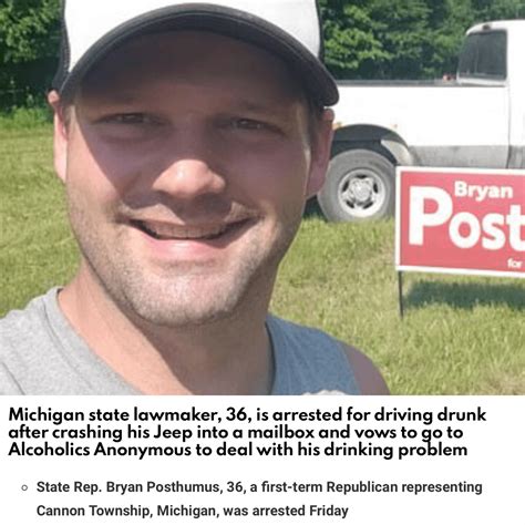 Convicted Drunk Driver Rep Bryan Posthumus Sponsored A Bill To Exempt