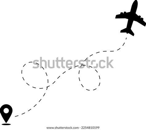 Airplane Vector Flight Path Airplane Travel Stock Vector Royalty Free 2254810199 Shutterstock