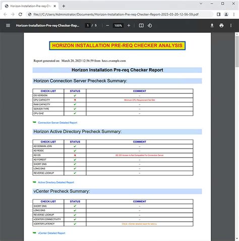 Виртуализация Новое на VMware Labs Horizon Installation Pre req Checker