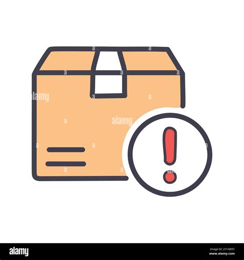 Package Issue Delivery Problem With A Package Showing An Exclamation Mark Delivery Shipping