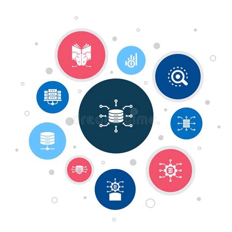 Data Integration Presentation Template Stock Vector Illustration Of Infographics Concept