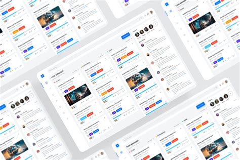 Комплект пользовательского интерфейса панели управления задачами Графические шаблоны Envato