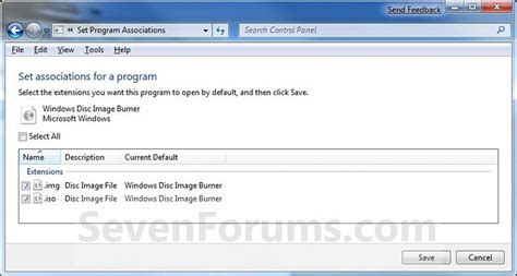 default programs set a program s default associations tutorials