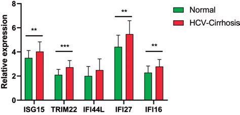 Validation Of Isg15 Trim22 Ifi44l Ifi27 And Ifi16 Differential Download Scientific Diagram