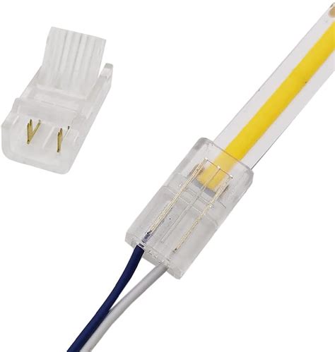 Pin Mm COB LED Strip To Wire Connector Unwired Clips Solderless Adapter Terminal Extension