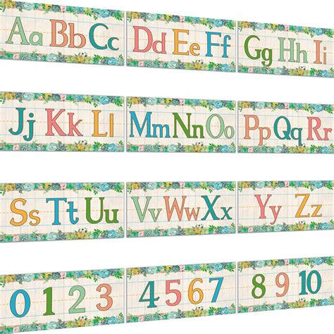 12 Pieces Alphabet Bulletin Board Strips Set Alphabet Line Abc Desertcart Oman