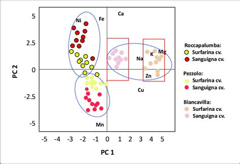 4 Reproduction Of The Pca Biplot Loading Score Plots Obtained From