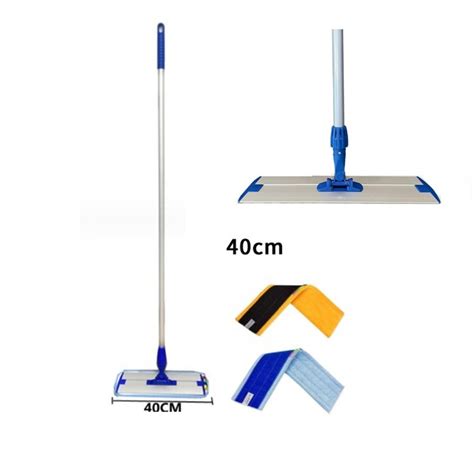 ไม้ม็อบไมโครไฟเบอร์ รุ่นใหม่ ด้ามยืดหดไม่ได้ ขนาด 40 ซม ผ้าขนาด 46 14