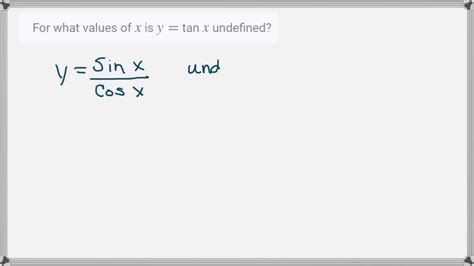Solvedfor What Values Of X Is Ytanx Undefined