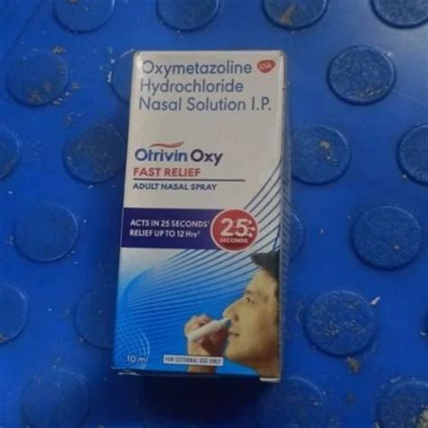 Otrivin Oxy Fast Relief Nasal Spray For Cold And Nose Block Packaging