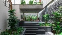 Courtyards Create Communal Atmosphere At Indian House By A Threshold