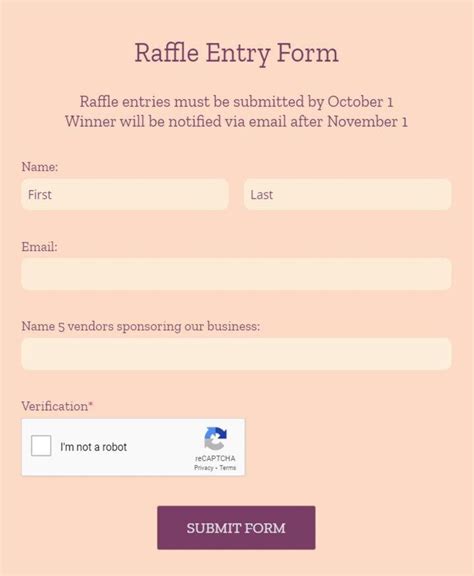 Free Online Contest Entry Form Templates 123formbuilder