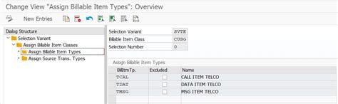 CI Billing Selection Grouping Variant SAPCODES