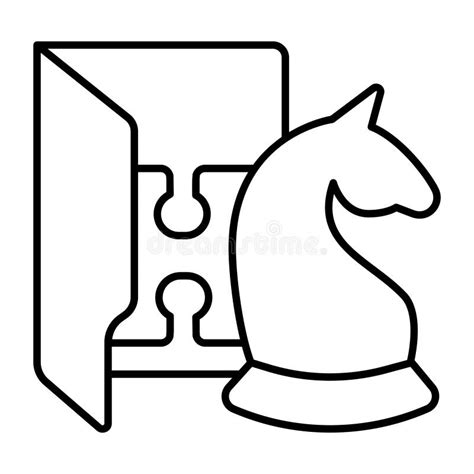 Logic Games Folder Thin Line Icon Neural Dataset Concept Vector Graphics Stock Illustration