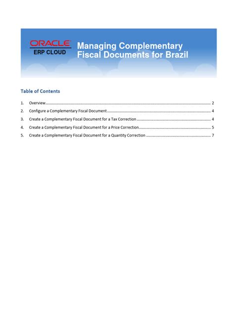 Managing Complementary Fiscal Documents For Brazil Pdf Invoice