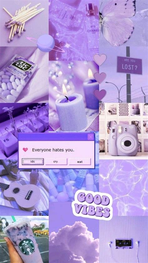 Wallpaper Ungu Love Wallpaper Kawaii Estetika Ungu Ungu Pastel