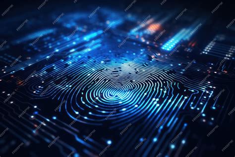 Premium Ai Image Cropped Image Of Fingerprint With Binary Code