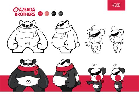 两只熊猫pc大大 站酷zcool