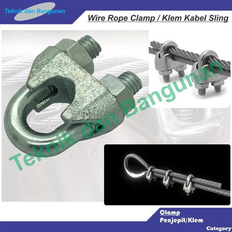 Jual Wire Rope Clamp Klem Kabel Sling Mm Shopee Indonesia