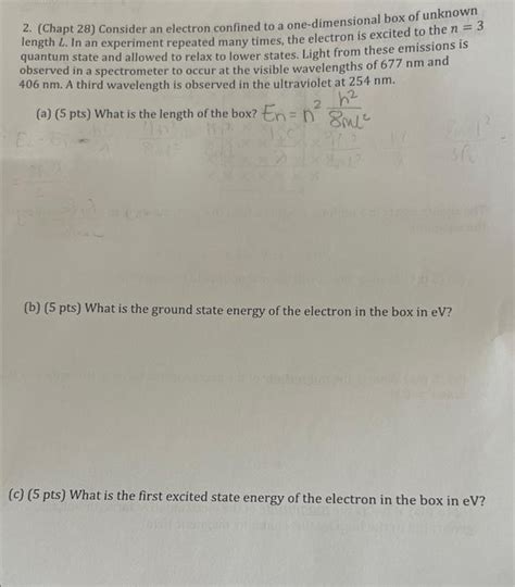 Solved 2 Chapt 28 Consider An Electron Confined To A