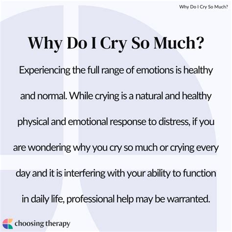 Why Do I Cry So Easily