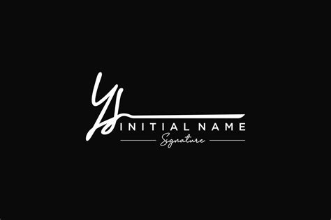 Initial Ys Signature Logo Template Vector Hand Drawn Calligraphy